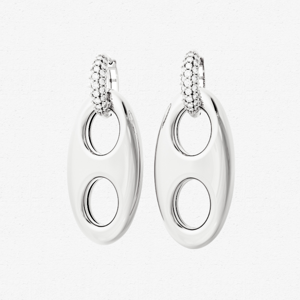 Pig Nose Mini Collection | Silver Tab Earrings
